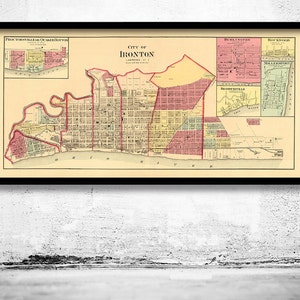 Old Map of Ironton Ohio 1877 Vintage Map Vintage Poster Wall Art Print ...