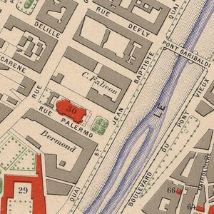 Old Map of Nice France 1882 Vintage Map | Vintage Map Wall Art Print ...