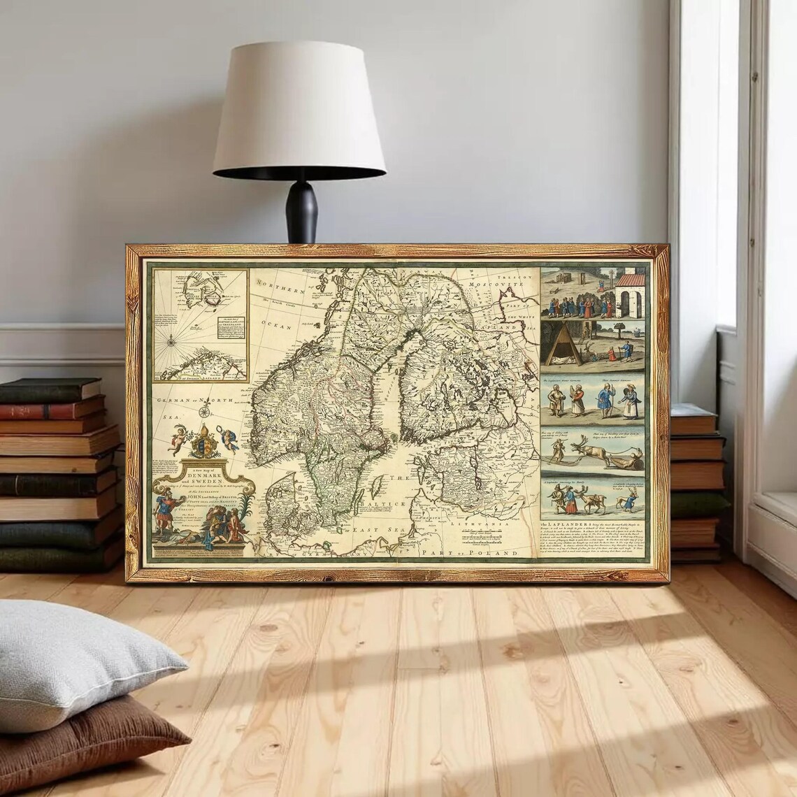 Old Map of Sweden and Denmark 1720 Vintage Map | Wall Map Print - Etsy