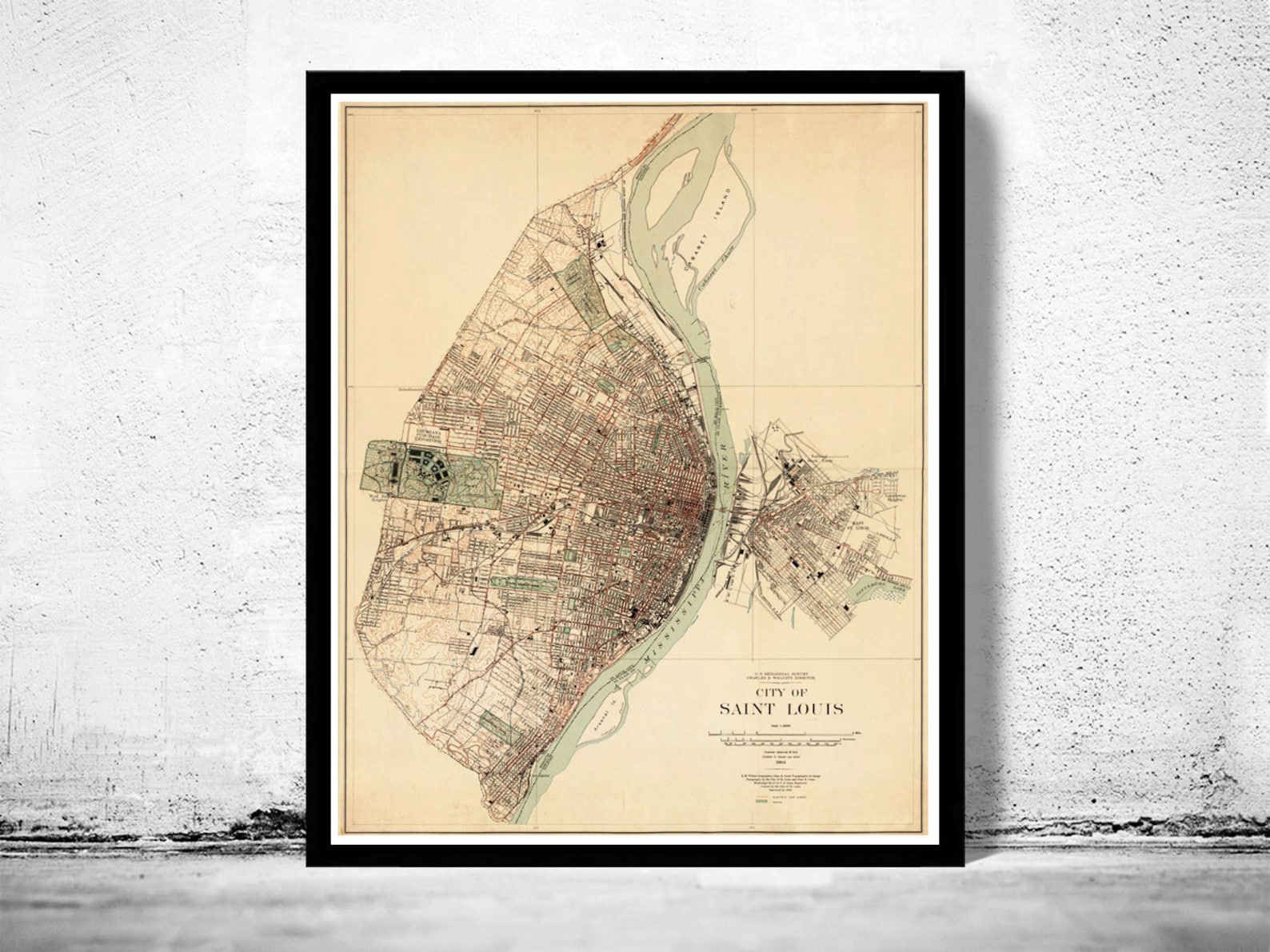Old Map of Saint Louis City St Louis 1904 Vintage Map | Etsy