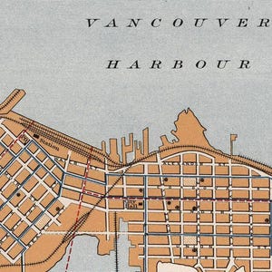 Old Map of Vancouver Canada 1915 Vintage Map | Vintage Map Wall Art ...