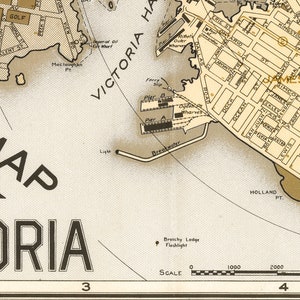 Old Map of Greater Victoria British Columbia Canada 1921 Victoria BC ...