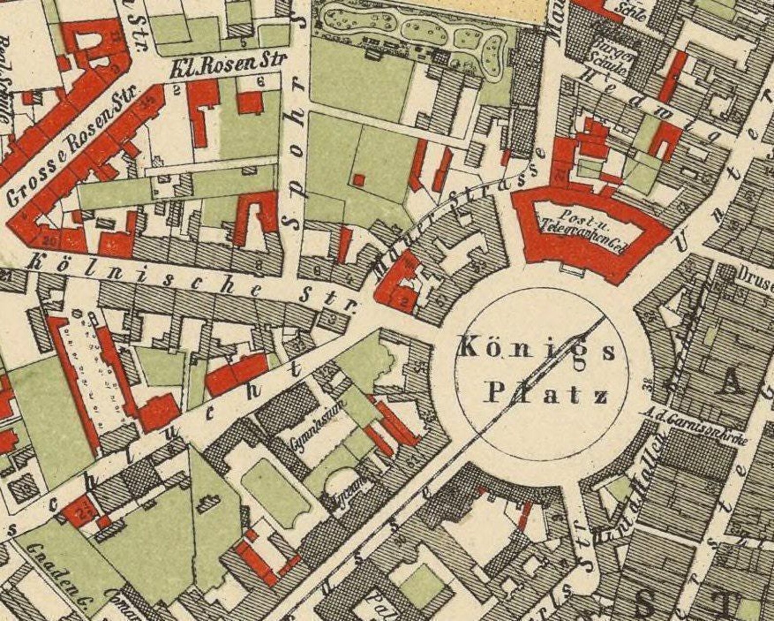 Old Map of Kassel Cassel Germany Deutshland 1878 Vintage Map | Wall Map ...