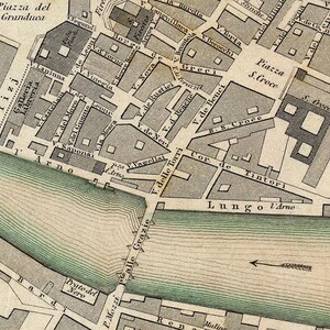 Old Map of Florence Firenze 1835 Vintage Map Vintage Poster Wall Art ...