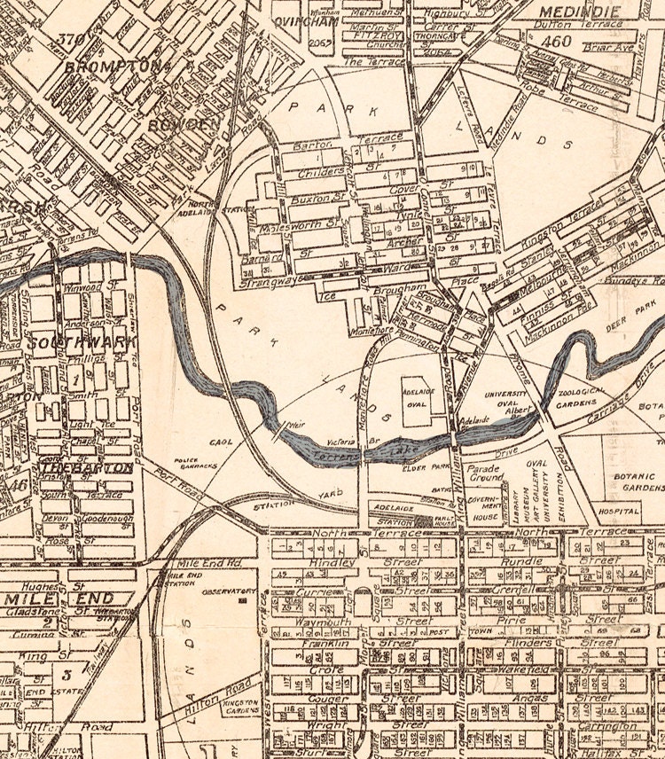Old Map of Adelaide Australia 1920 Vintage Map Vintage | Etsy