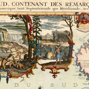 Old World Map 1719 Vintage Map New Discoveries World Map Gift World Map ...