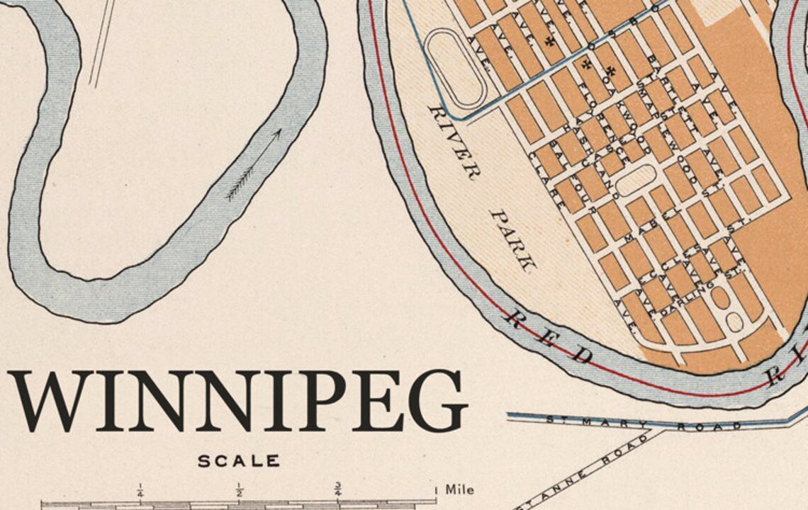 Old Map of Winnipeg Canada 1915 Vintage Map Vintage Poster - Etsy
