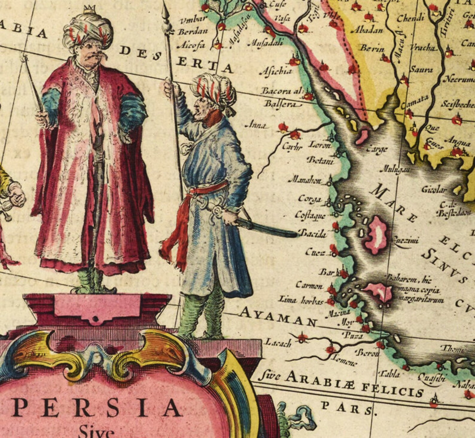 Old Map of Persia Iran 1665 Vintage Poster Wall Art Print - Etsy