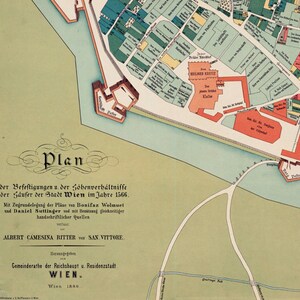 Old Map of Vienna Austria 1880 Wien Vintage Map Vintage Poster Wall Art ...