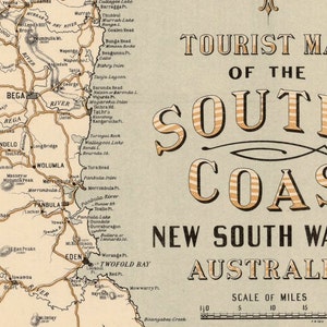Old Map of New South Wales Australia 1912 Vintage Tourist Map Vintage ...