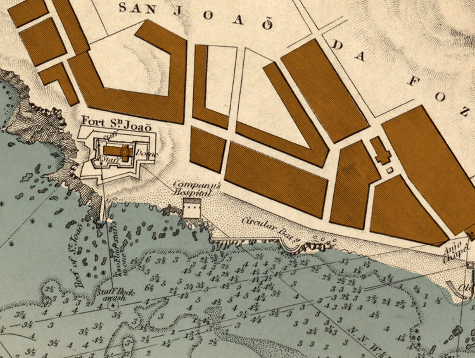 Old Map of Porto Portugal 1833 Map of Oporto Vintage Poster - Etsy
