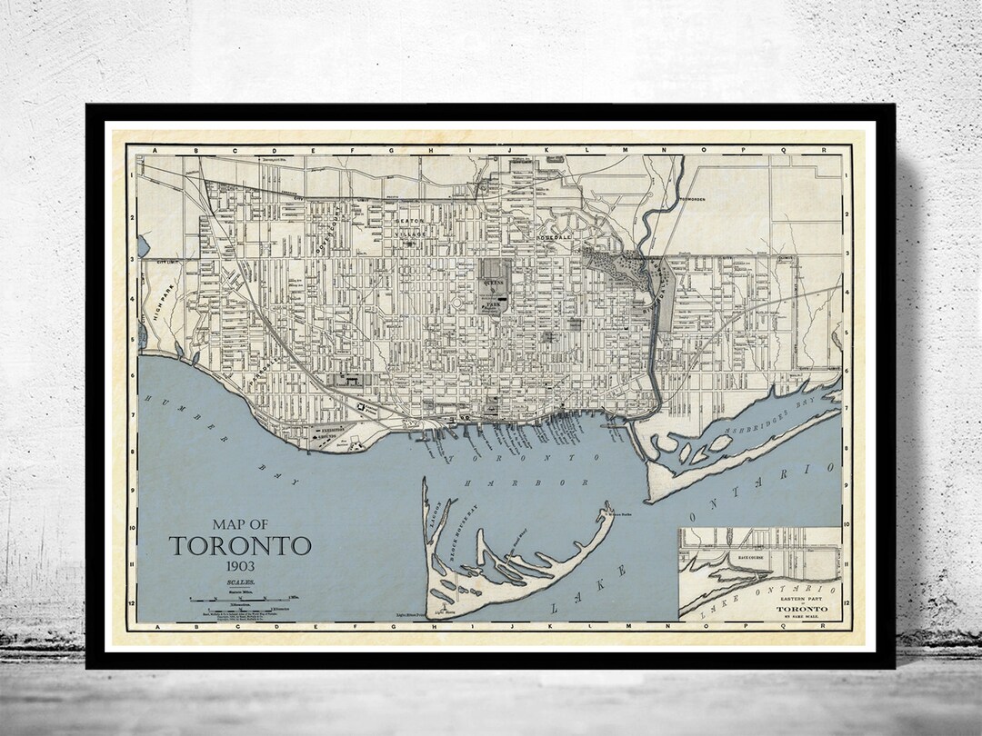 Old Map of Toronto Canada 1903 Vintage Map Toronto Vintage - Etsy