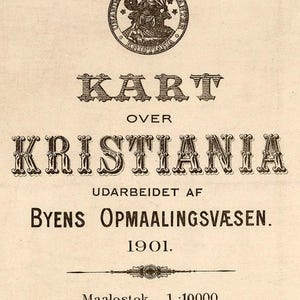 Old Map of Oslo Norway 1901 Vintage Map Oslo | Vintage Map Wall Art ...