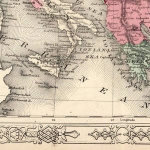 Old Map of Europe 1864 Vintage Poster Wall Art Print - Etsy