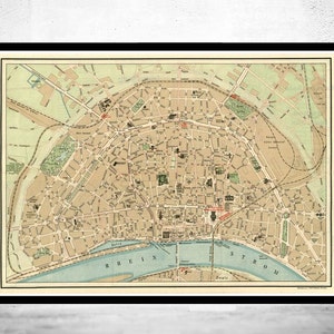 Old Map of Koln Cologne, Germany 1910 Vintage Poster Wall Art Print ...