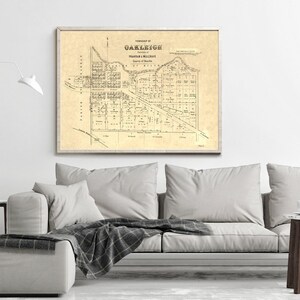 Old Map of Oakleigh Australia 1883 Vintage Map | Vintage Map Wall Art ...