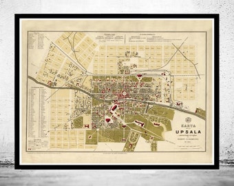 Uppsala Map - Etsy