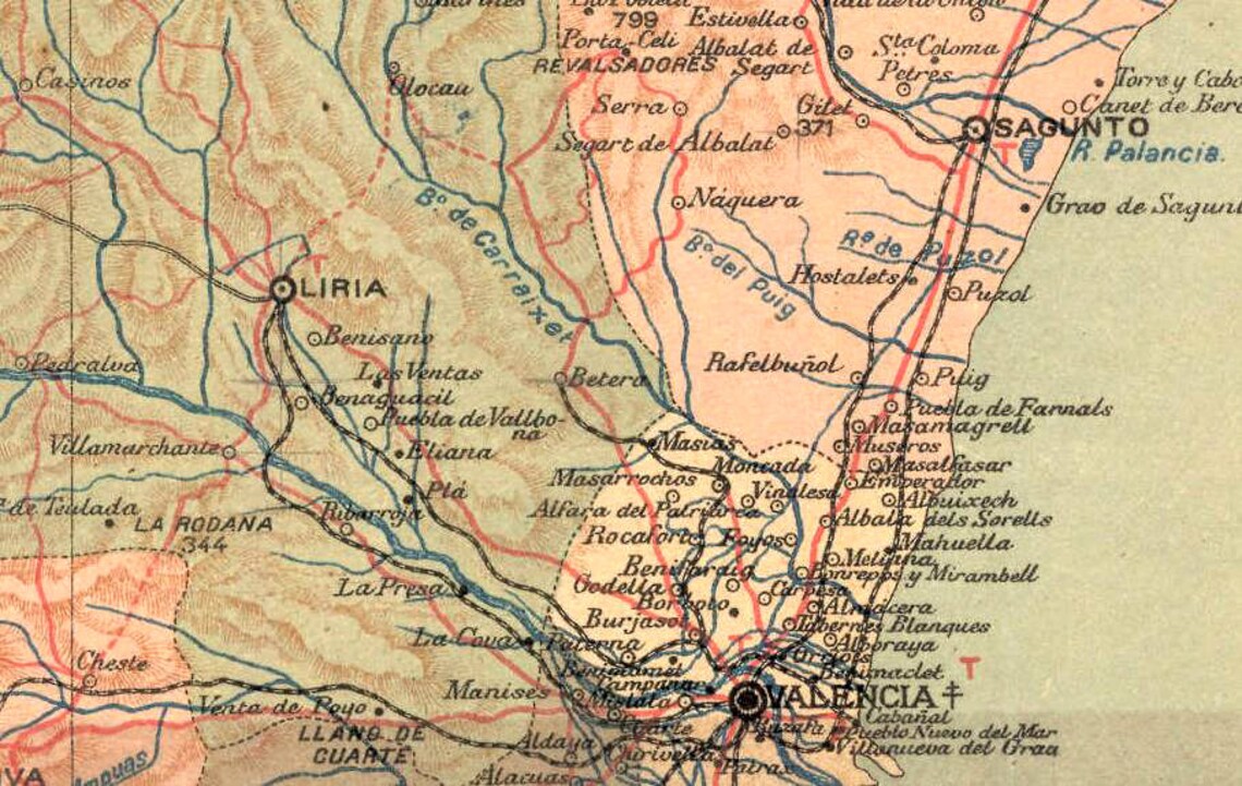 Old Map of Valencia 1900 Spain Vintage Poster Wall Art Print | Etsy