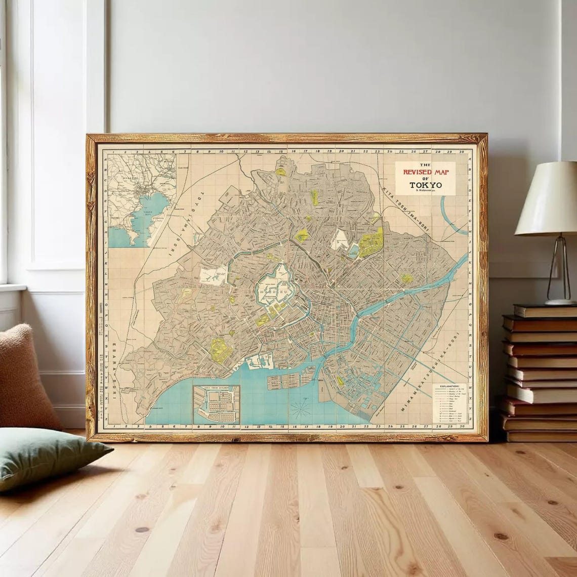 Old Map of Tokyo Japan 1907 Vintage Map | Wall Map Print - Etsy Canada