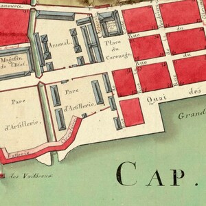 Old Map of Cap-haitien Le Cap Haiti 1800 Vintage Map Vintage Poster ...