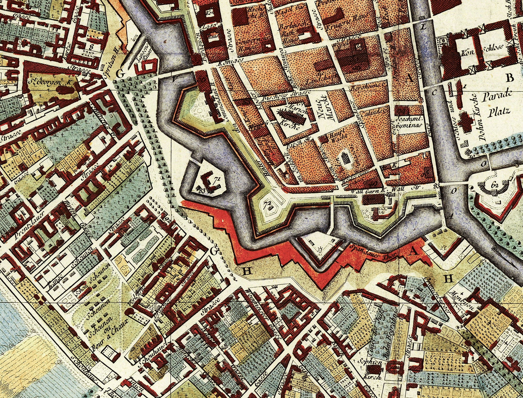 Old Map of Berlin Germany 1760 Vintage Poster Wall Art - Etsy