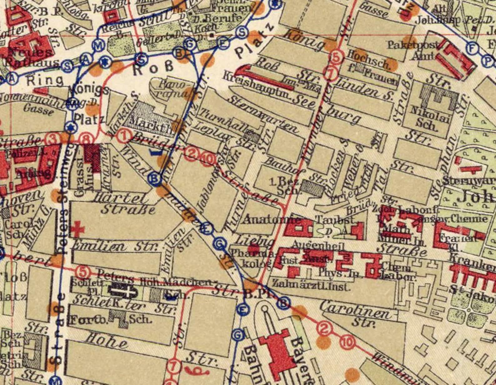 Old Map of Leipzig 1925 Germany Deutshland Vintage Map - Etsy