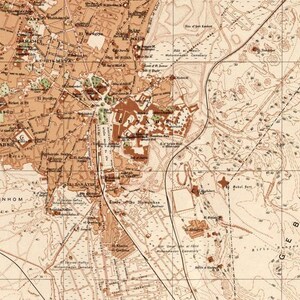 Old Map of Cairo Egypt 1920 | Vintage Map Wall Art Print | Large Map ...
