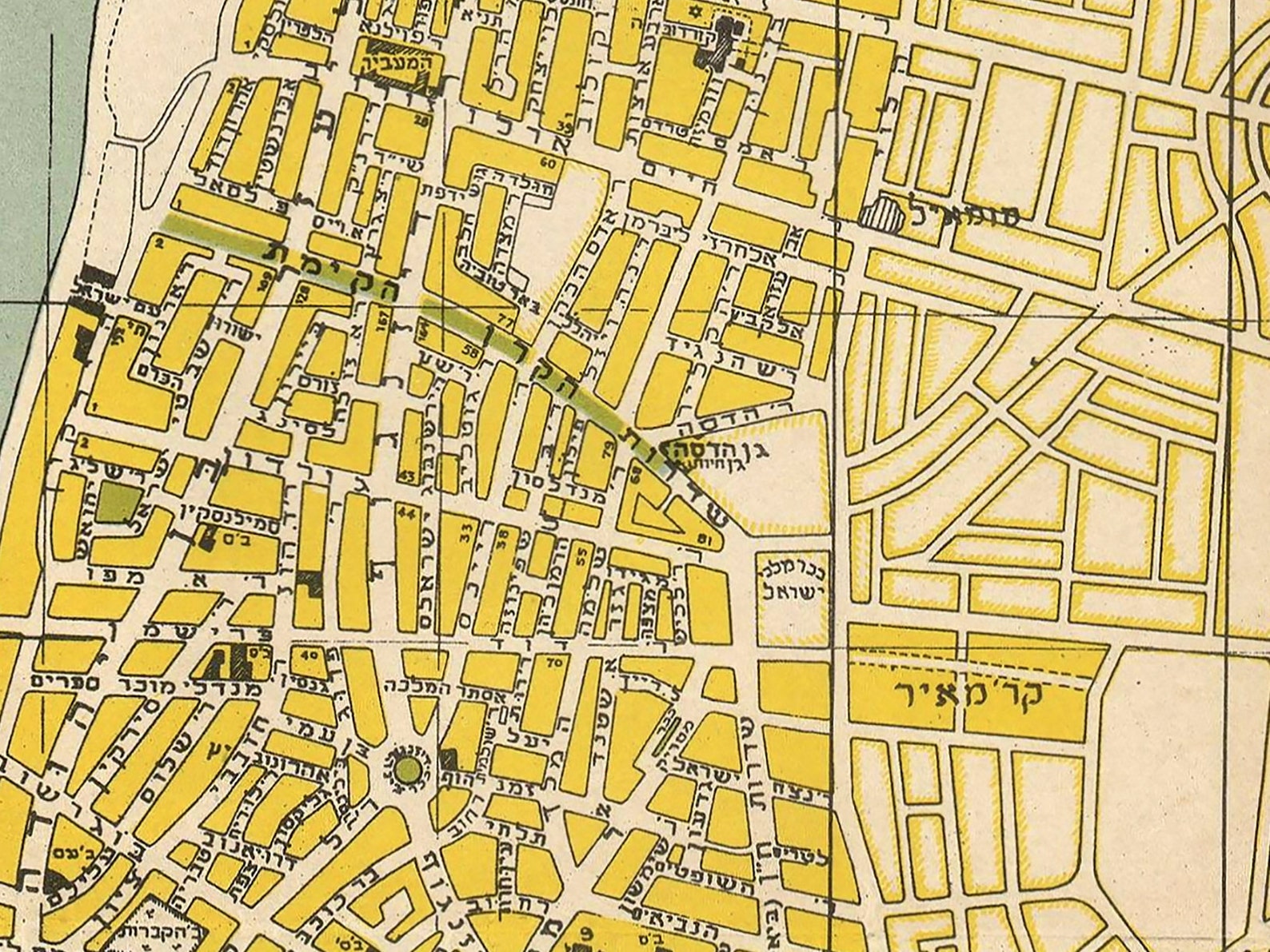 Old Map of Tel Aviv Jaffa Israel Vintage Map Vintage Poster | Etsy