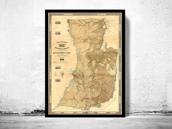 Old Map Paraguay 1873 Vintage Map Vintage Poster Wall Art - Etsy