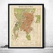 Old Map of Cairo 1886 Egypt Vintage Map Vintage Poster Wall - Etsy