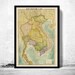 Old Map of Thailand 1943 Old Siam Vintage Map Vintage Poster Wall Art ...
