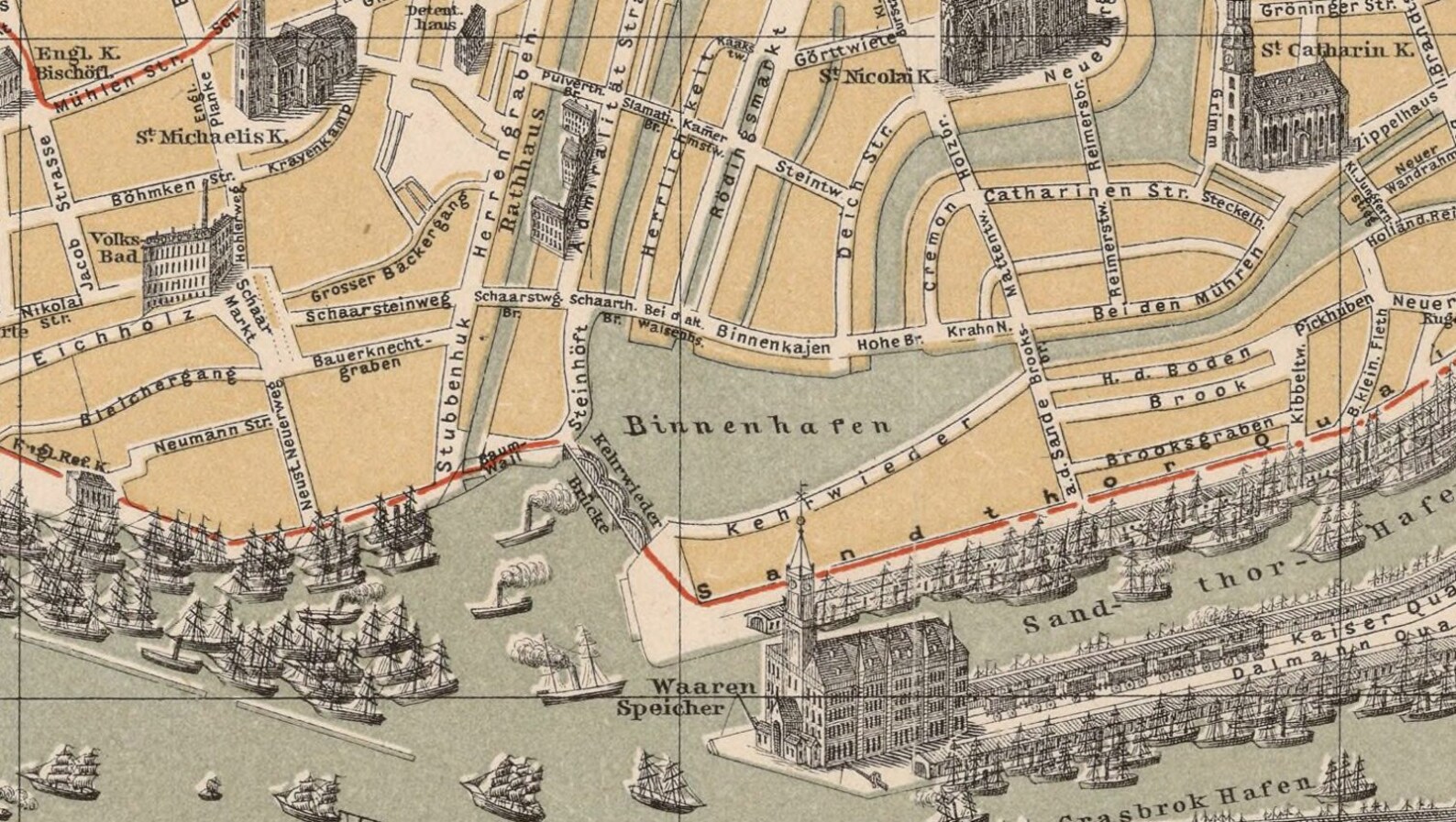 Old Map of Hamburg and Altona Germany 1882 Vintage Map - Etsy