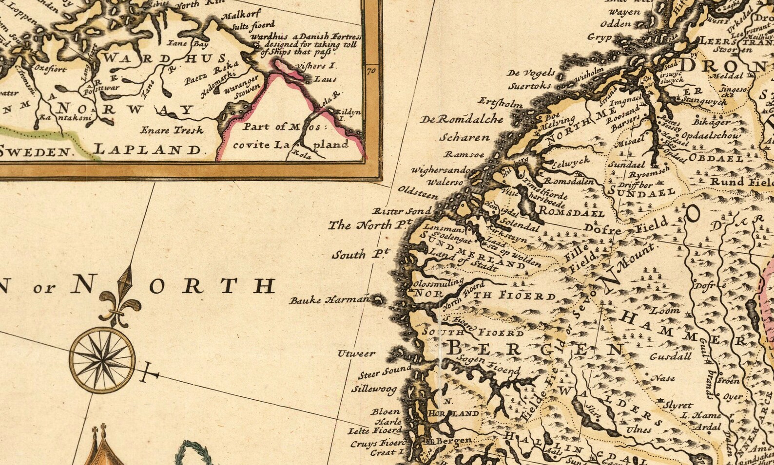 Old Map of Sweden and Denmark 1720 Vintage Map Vintage | Etsy