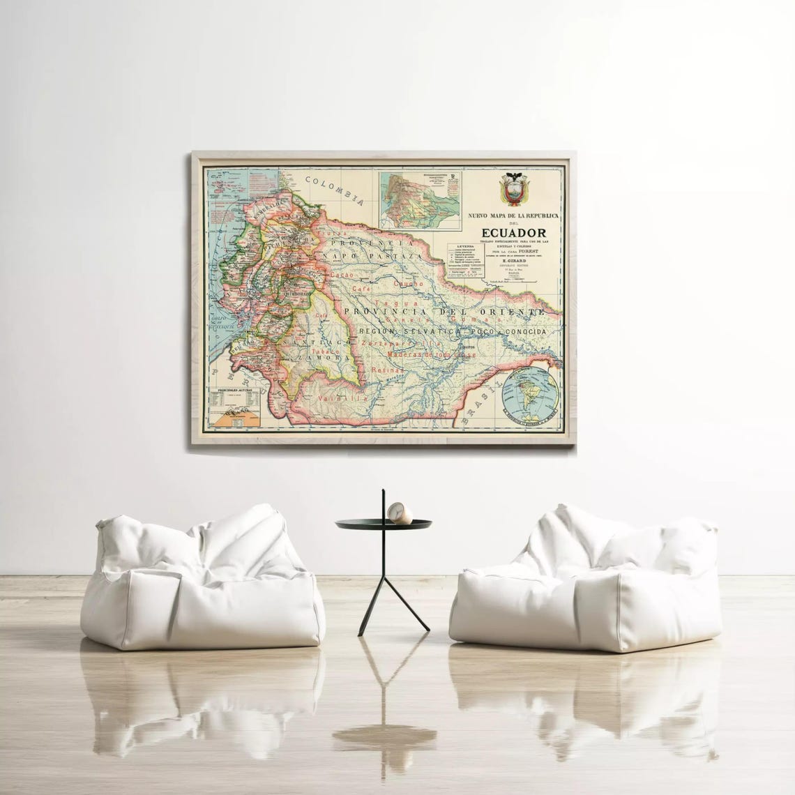 Old Map of Ecuador 1902 Equator Republic Vintage Map | Wall Map Print ...