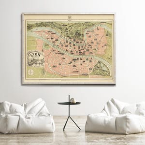 Old Map of Lyon France 1894 Vintage Map of Lyon | Wall Map Print - Etsy