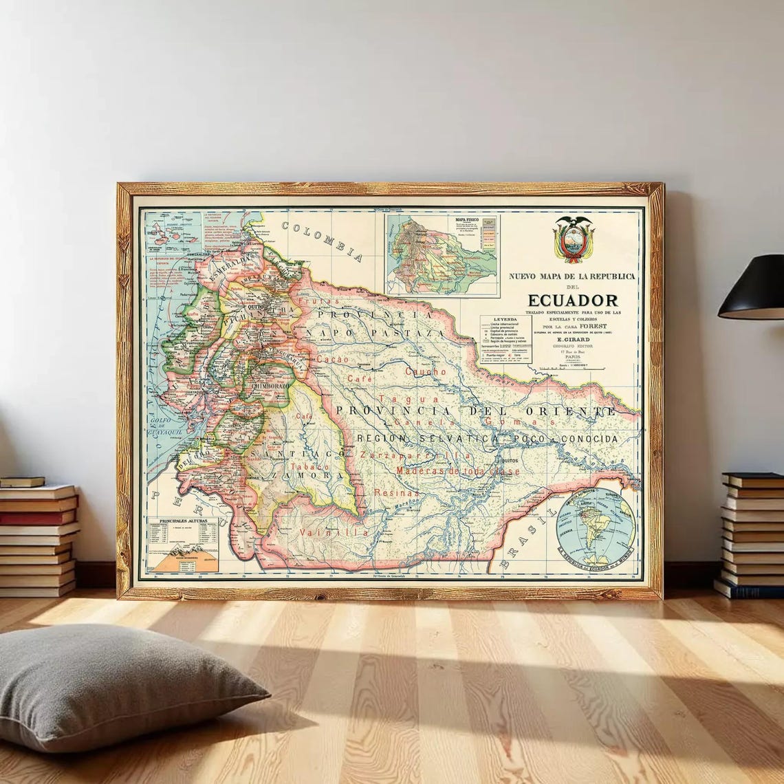 Old Map of Ecuador 1902 Equator Republic Vintage Map | Wall Map Print ...