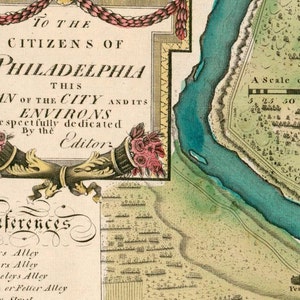 Old Map of Philadelphia 1700 Vintage Poster Wall Art Print Wall Map ...