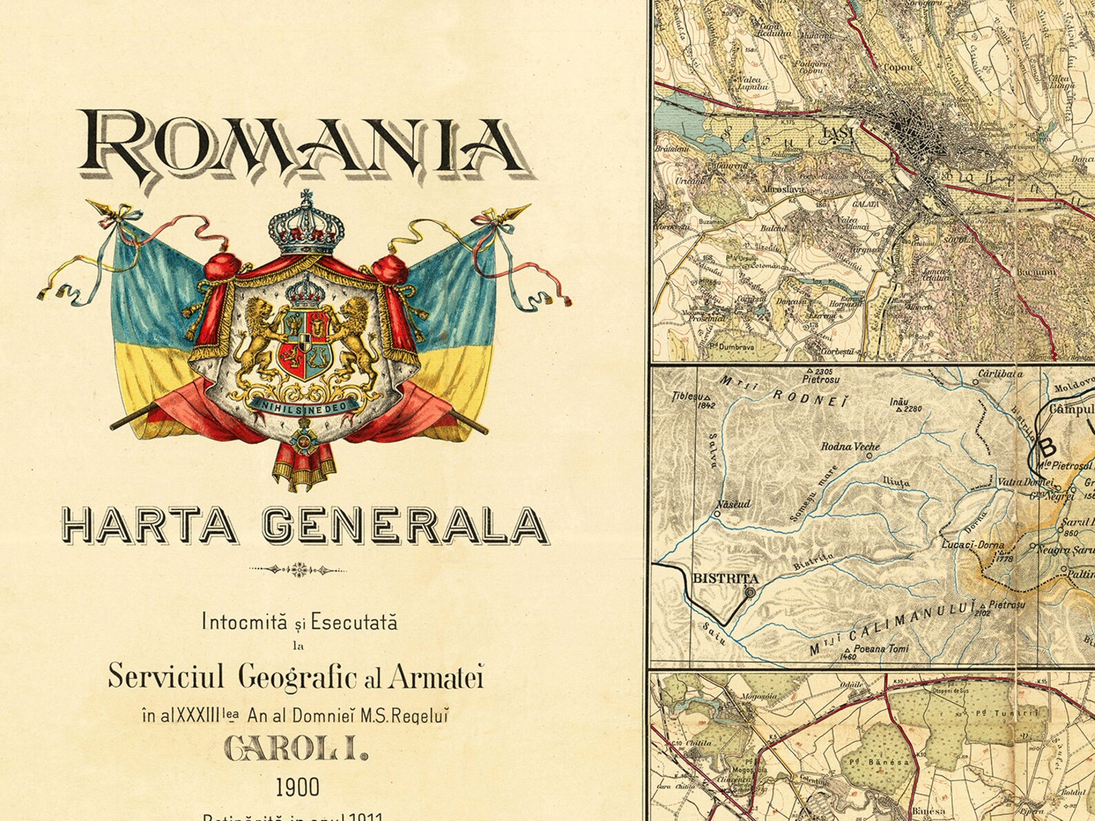 Old Map of Romania 1911 Vintage Map Vintage Poster Wall Art | Etsy