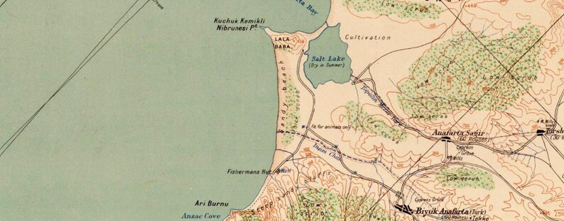 Old Map of Gallipoli Turkey 1919 Vintage Map | Wall Map Print - Etsy