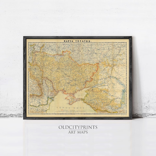 Historical Ukraine Map - Etsy UK