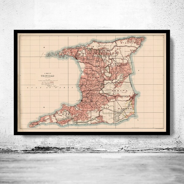 Trinidad Map Poster - Etsy