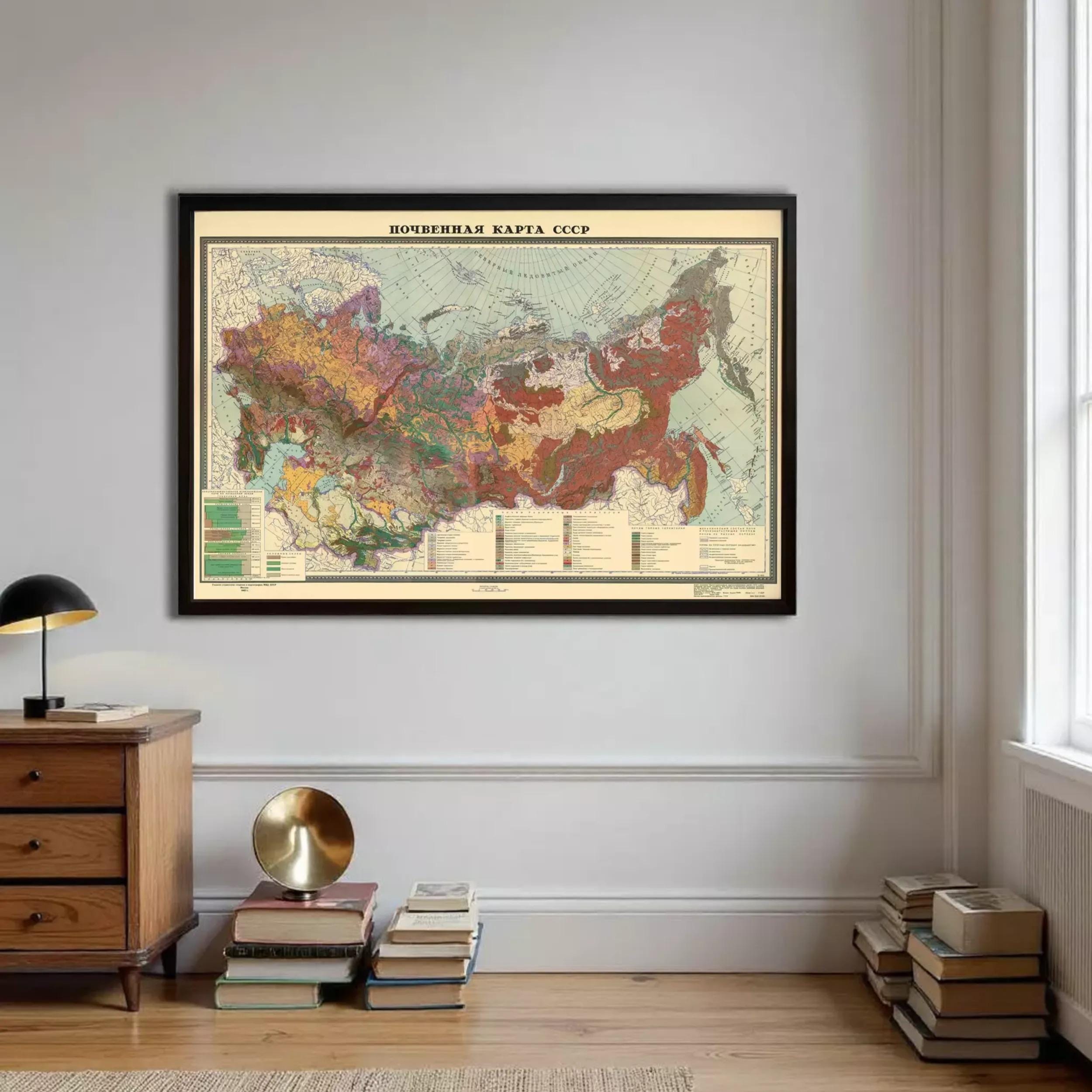 Vintage Map of Soviet Union CCCP USSR Old Map | Wall Map Print - Etsy