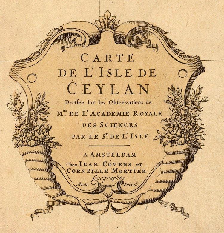Old Map of Sri Lanka Old Ceylon 1742 Vintage Map Vintage - Etsy Canada