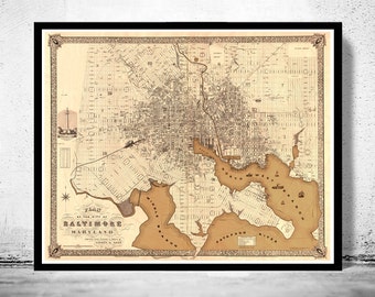 Baltimore Vintage Poster - Etsy