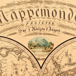 Old Map of the World 1839 Old Map of the World | Vintage World Map - Etsy