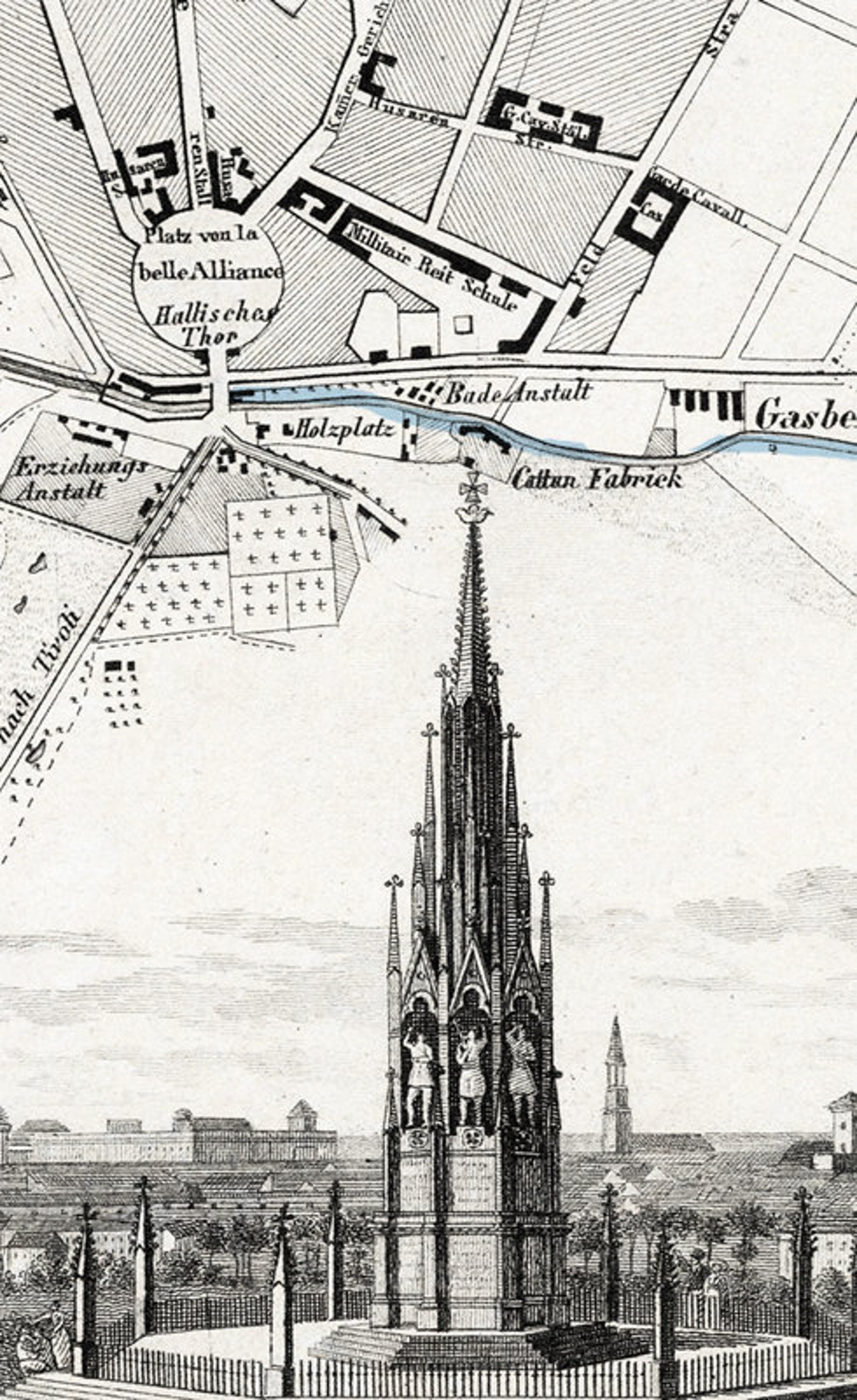 Old Map of Berlin Germany 1860 Antique Vintage Vintage | Etsy