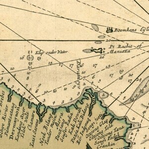 Old Map of Java and Madura Islands Indonesia 1730 Vintage Map | Vintage ...