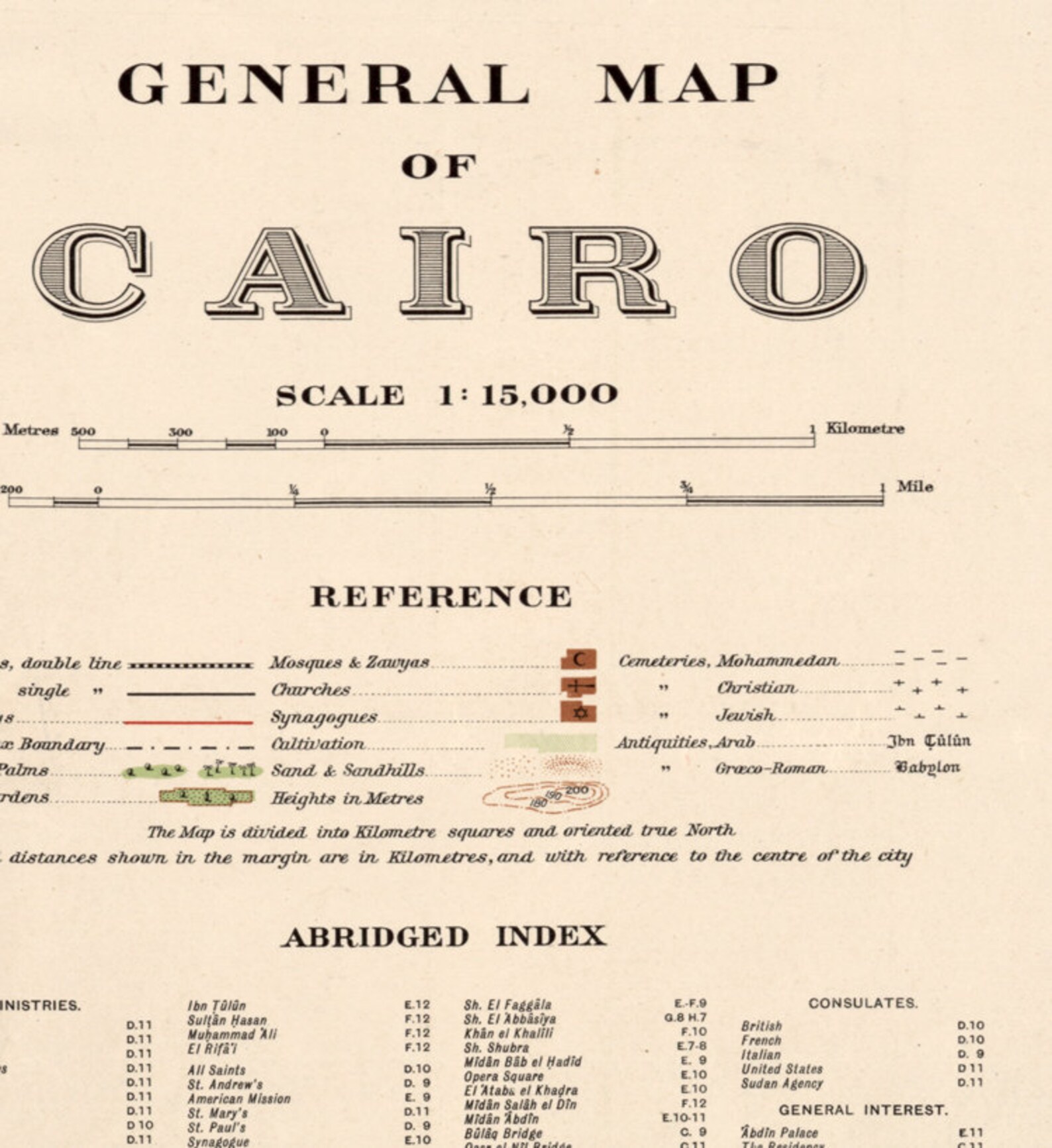 Old Map of Cairo Egypt 1920 Vintage Poster Wall Art Print - Etsy