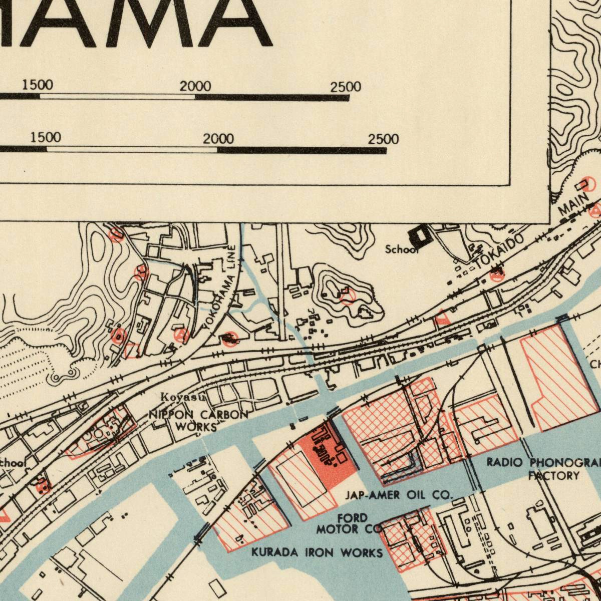 Old Map Of Yokohama Japan | Vintage Poster Wall Art Print | Wall Map ...