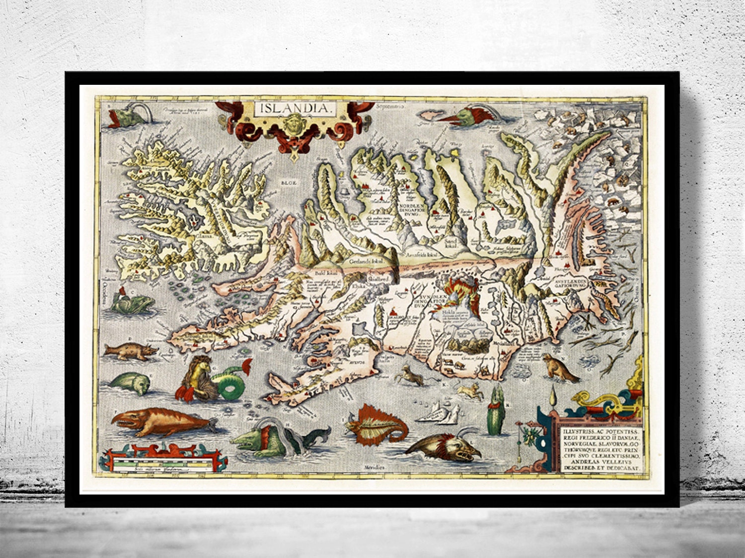 Old World Map With Sea Monsters